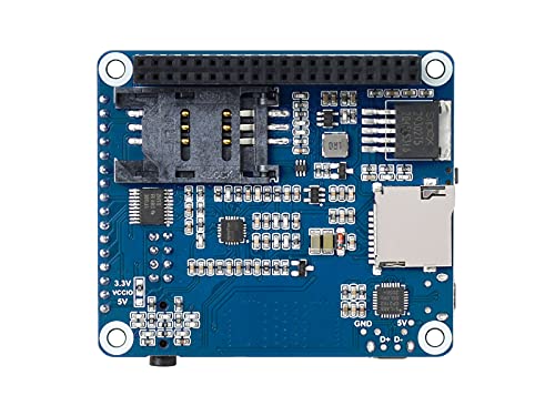 Waveshare 4G/3G/2G/GSM/GPRS/GNSS HAT for Raspberry Pi Based on SIM7600G-H Supports LTE CAT4 up to 150Mbps for Downlink Data Transfer