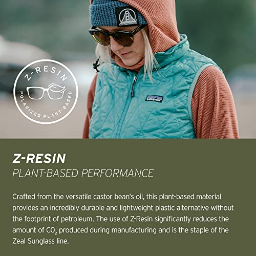 Zeal Optics Brewer | Plant-Based Polarized Sunglasses for Men & Women - Granite Grey/Polarized Dark Grey Lens
