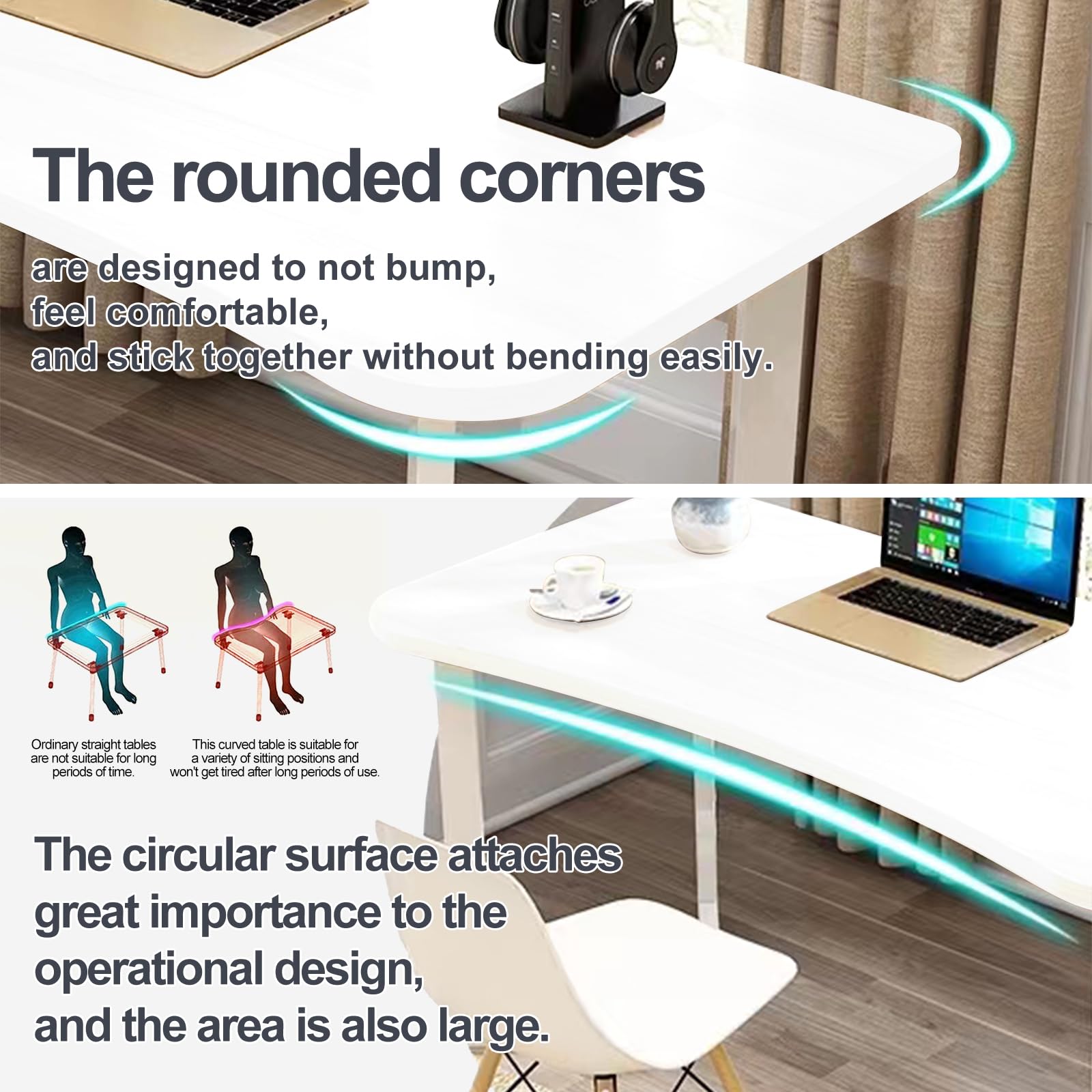 XUEGW Computer Desk Home Office Desk Writing Desks Study Table Modern