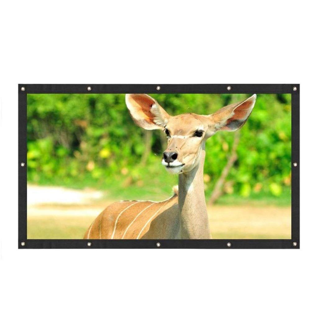 ZZBJ 3D Wall Mounted Projection Screen Canvas LED Projector High Brightness 120 Inch-60inch for Home Theater (Size : 120 inch)
