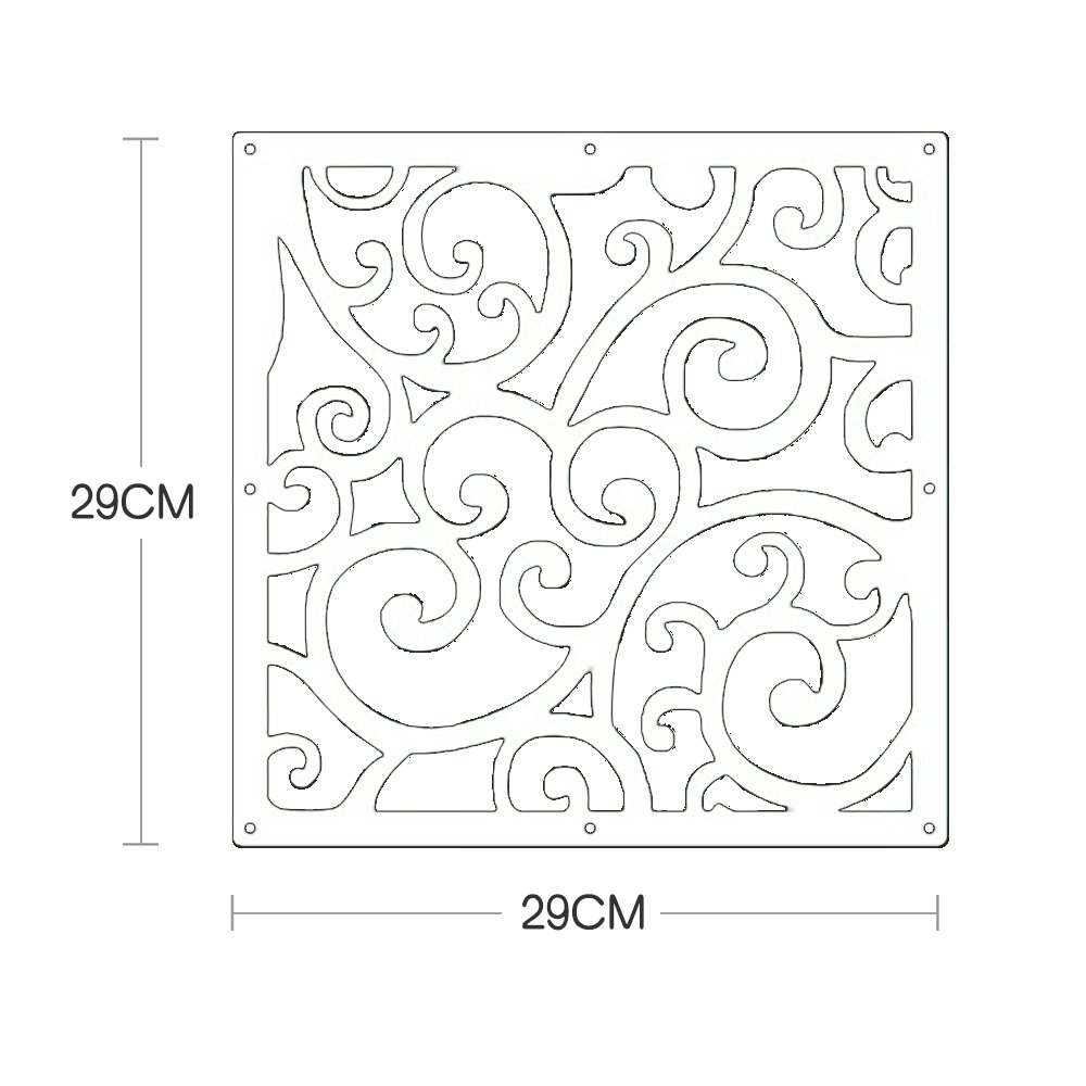 yazi Hanging Room Divider, 12Pieces Decorative Wall Screen Panel with White Butterfly Flower Wooden-Plastic Screen Dividers for Bedroom, Dining Sitting Hotel DIY Home Decor