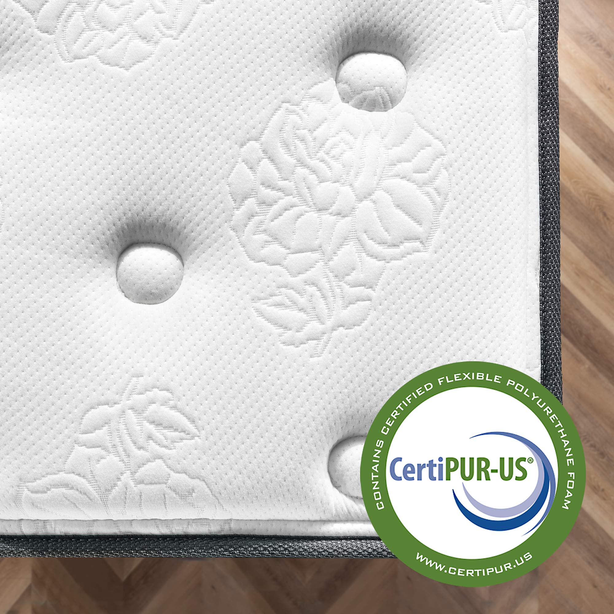 ZINUS 10 Inch Comfort Support Cooling Gel Hybrid Mattress, Queen, Tight Top Innerspring Mattress, Motion Isolating Pocket Springs, Mattress in A Box
