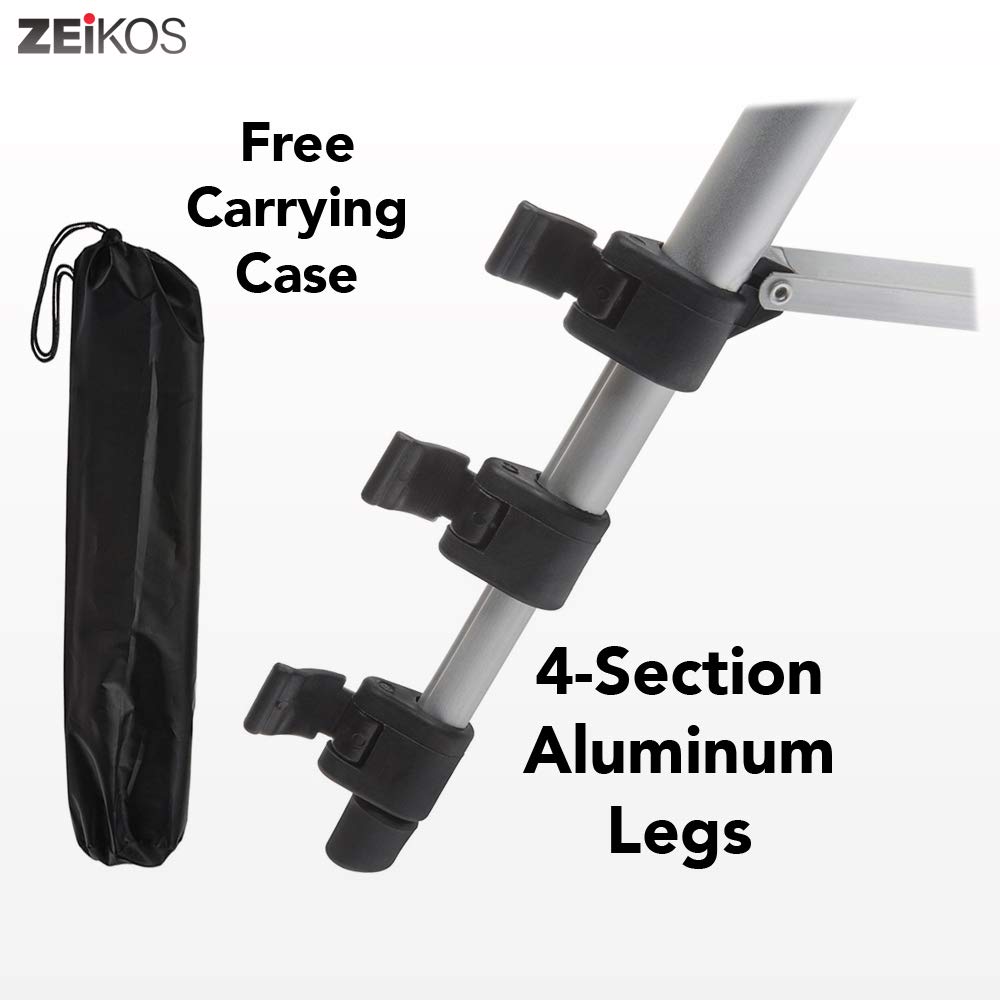 Zeikos ZE-TR57A 57-Inch Full Size Photo/Video Tripod Includes Deluxe Carrying Case Can be Used with Camcorders and Digital Cameras