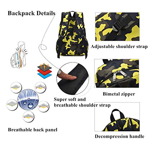 VIDOSCLA Mini Camouflage School Backpack for Boys Preschool Toddler Kids Backpack