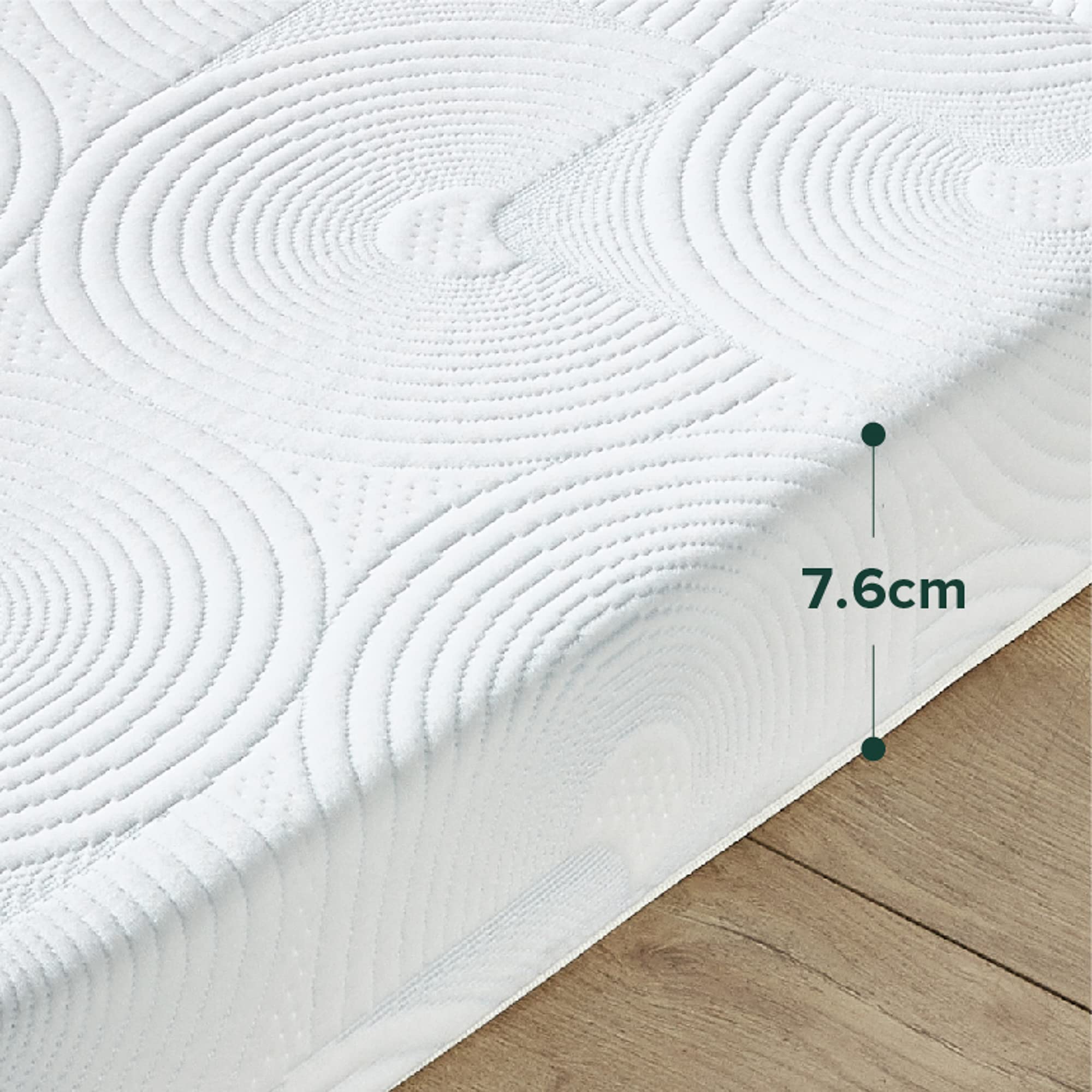 Zinus Gel Memory Foam 3 Inch Tri-Fold Comfort Portable Folding Floor Mat, Narrow Twin