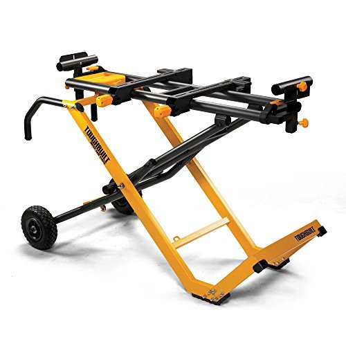 ToughBuilt - 10' Gravity Miter Saw Stand with Universal Tool Mounts - Easy Storage Folding Saw Stand with Rubber Tires - (TB-S600)