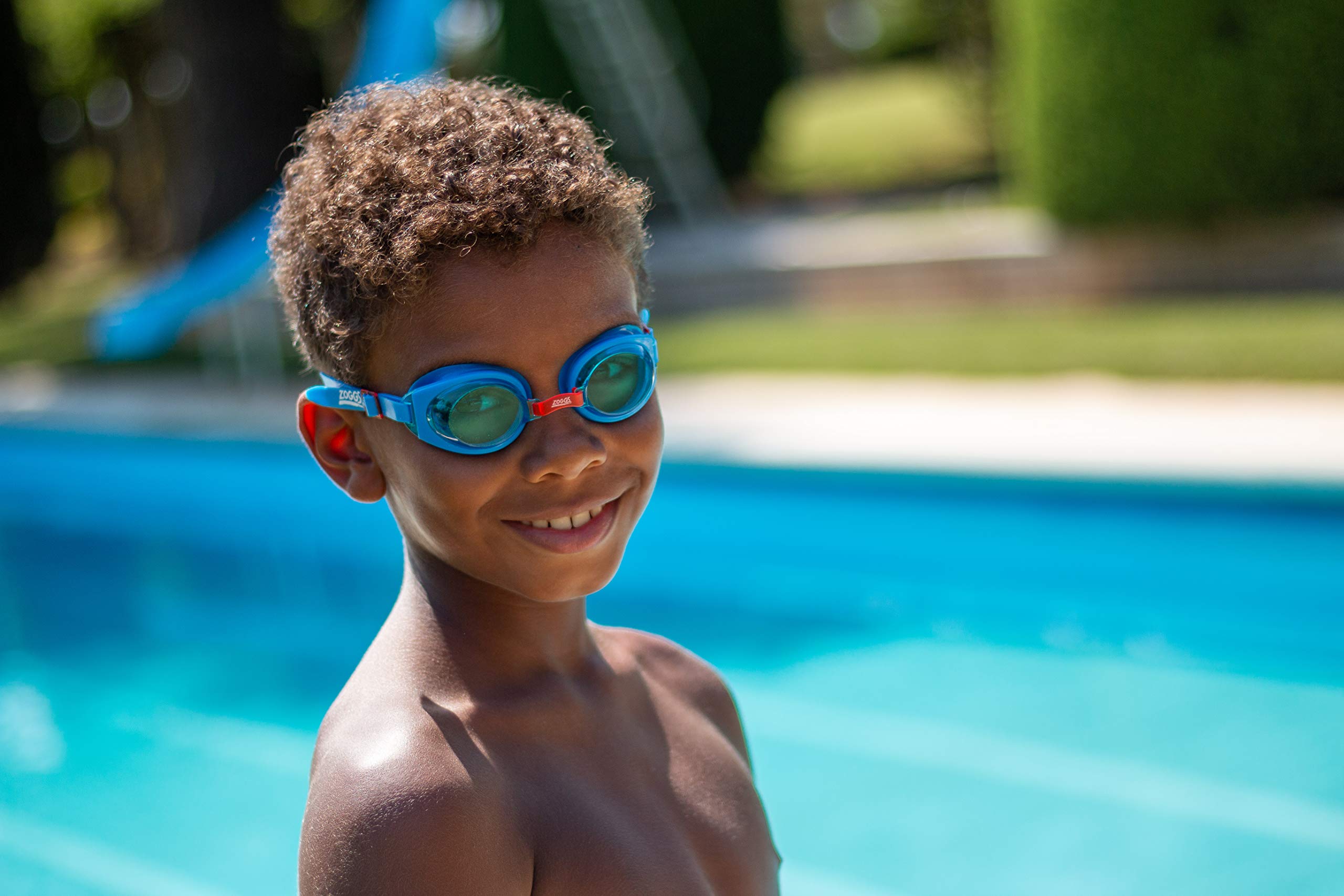 Zoggs Ripper Junior Kids UV Anti Fog Swimming Goggles (6-14 Years) Blue/Red
