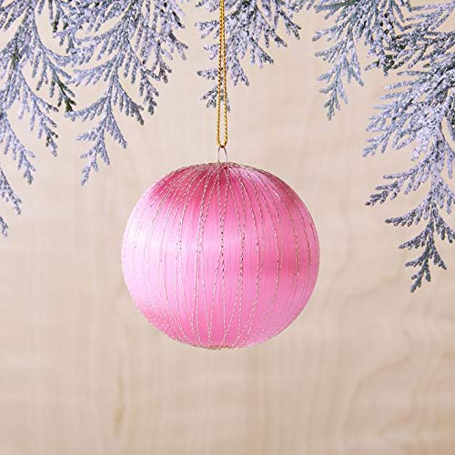 West Elm Street Vintage Satin Ball Christmas Ornament - 1 Each