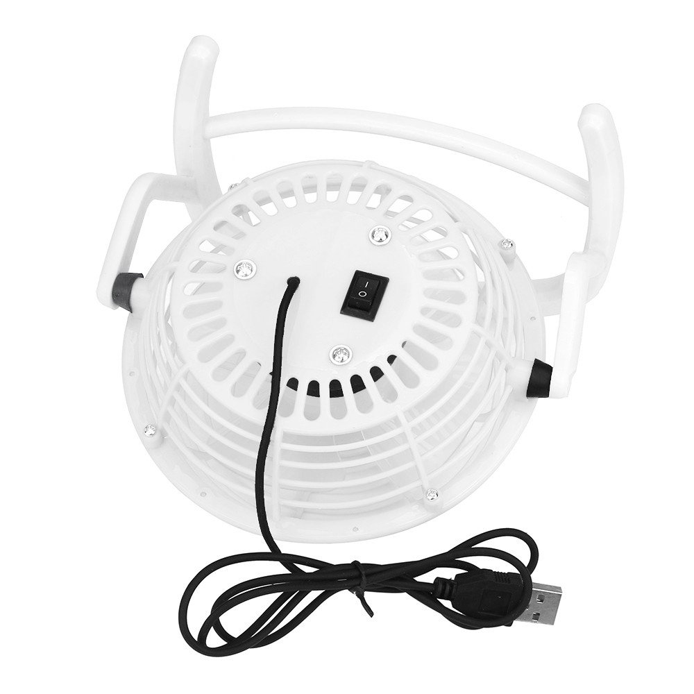 Wffo Notebook Laptop Computer Portable Super Mute PC USB Cooler Desk Mini Fan New (White)