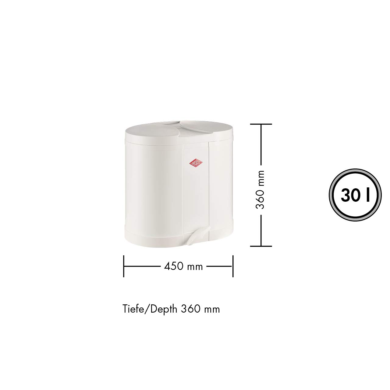 WESCO 170 611-02 Bio-Waste Bin Red