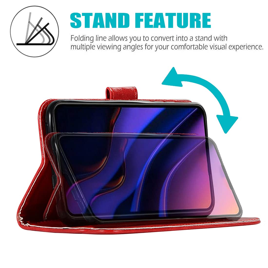 Zoeirc Case for Galaxy A40 Case, Samsung A40 Wallet Case, PU Leather Wallet Flip Phone Case Cover with Card Slots for Samsung Galaxy A40 (red)