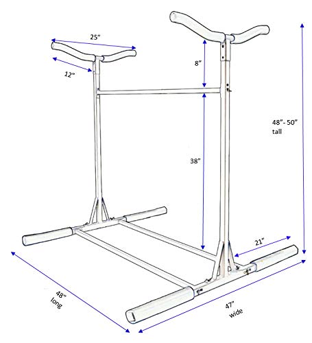 Sparehand DualFlow3 Tools-Free Double Sided Storage System - Kayak Storage Rack Shelf for 3 Kayaks or 3+ SUP
