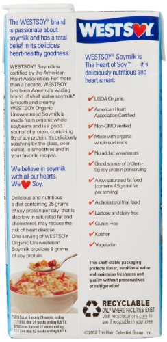 West Soy Organic Soymilk, Unsweetened Vanilla, 32 Fl Oz