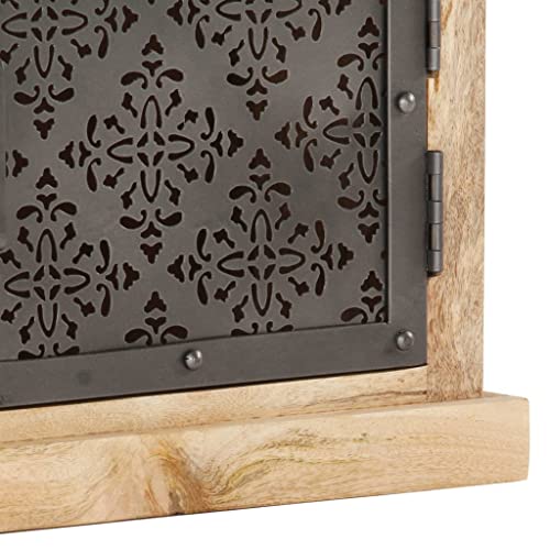 THYUOVAI TV Cabinet,Side Cabinet Entertainment Stand Storage cabine Lowboard Suitable for Living Room,Bedroom,Closet,Hallway,Foyer,Office with Steel Doors 47.2"x11.8"x15.7" Solid Mango Wood