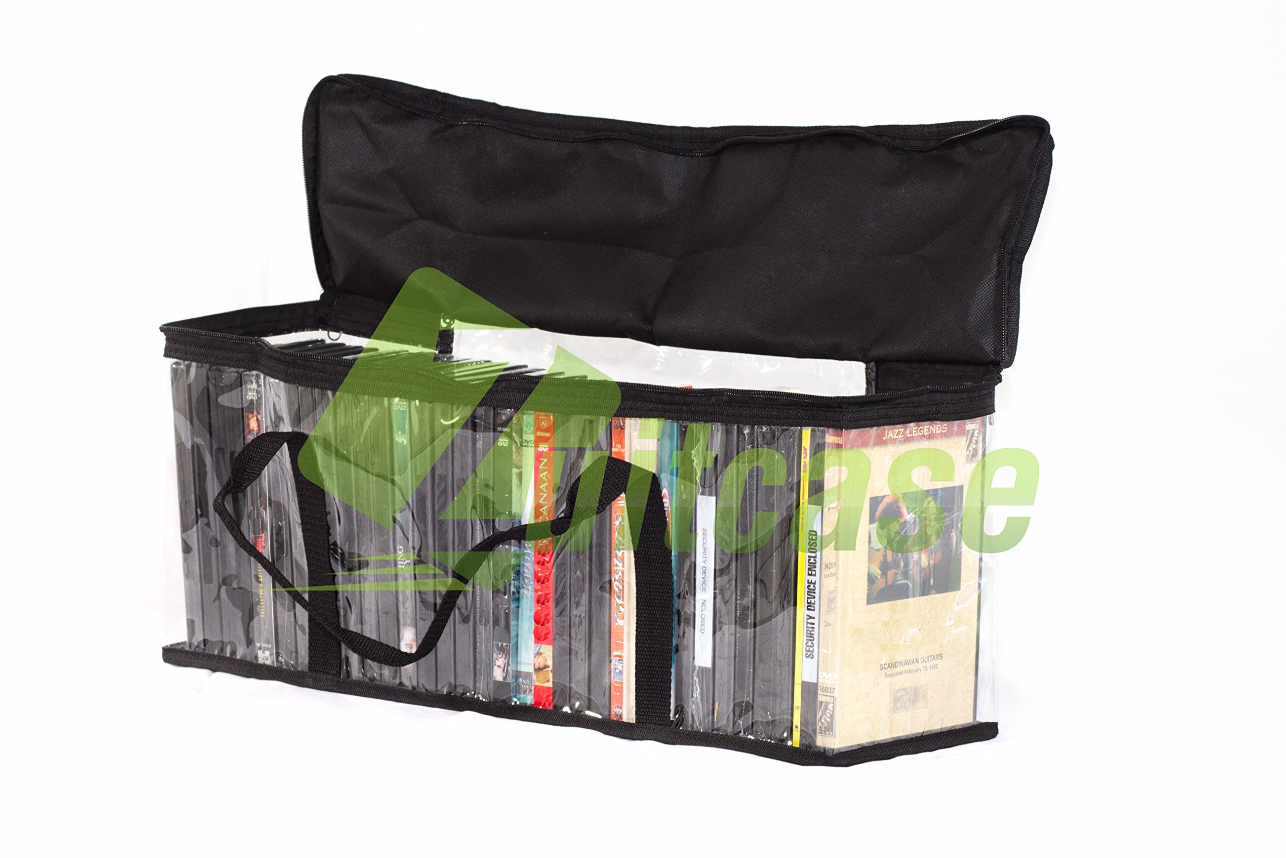 Zuitcase- Handy Portable DVD Storage Bags - Best 2-Pack DVD Media Storage Bags Hold up to 80 DVDs (40 Each Bag)