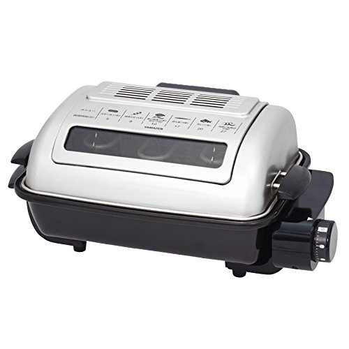YAMAZEN Both Sides Grilled Wide Grill YWA-110S (Silver)【Japan Domestic genuine products】