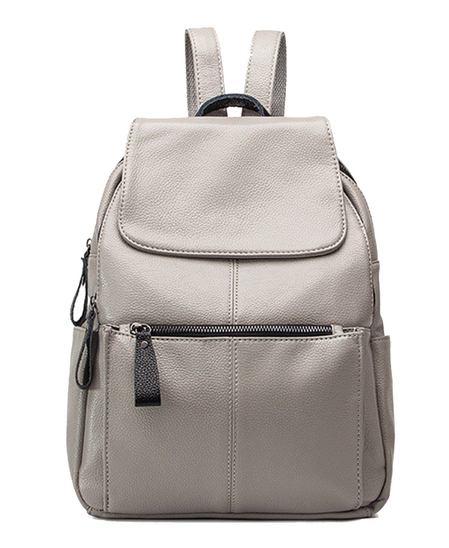 Yan Show Women's Leather Shoulder Bags Backpack/Grey
