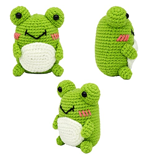 Yanpoake Crochet Kit for Beginners, 3PCS Crocheting Animal Kit for Adults and Kids, Crochet Starter Knitting Kit for Complete Beginners with Step-by-Step Instructions and Video Tutorials