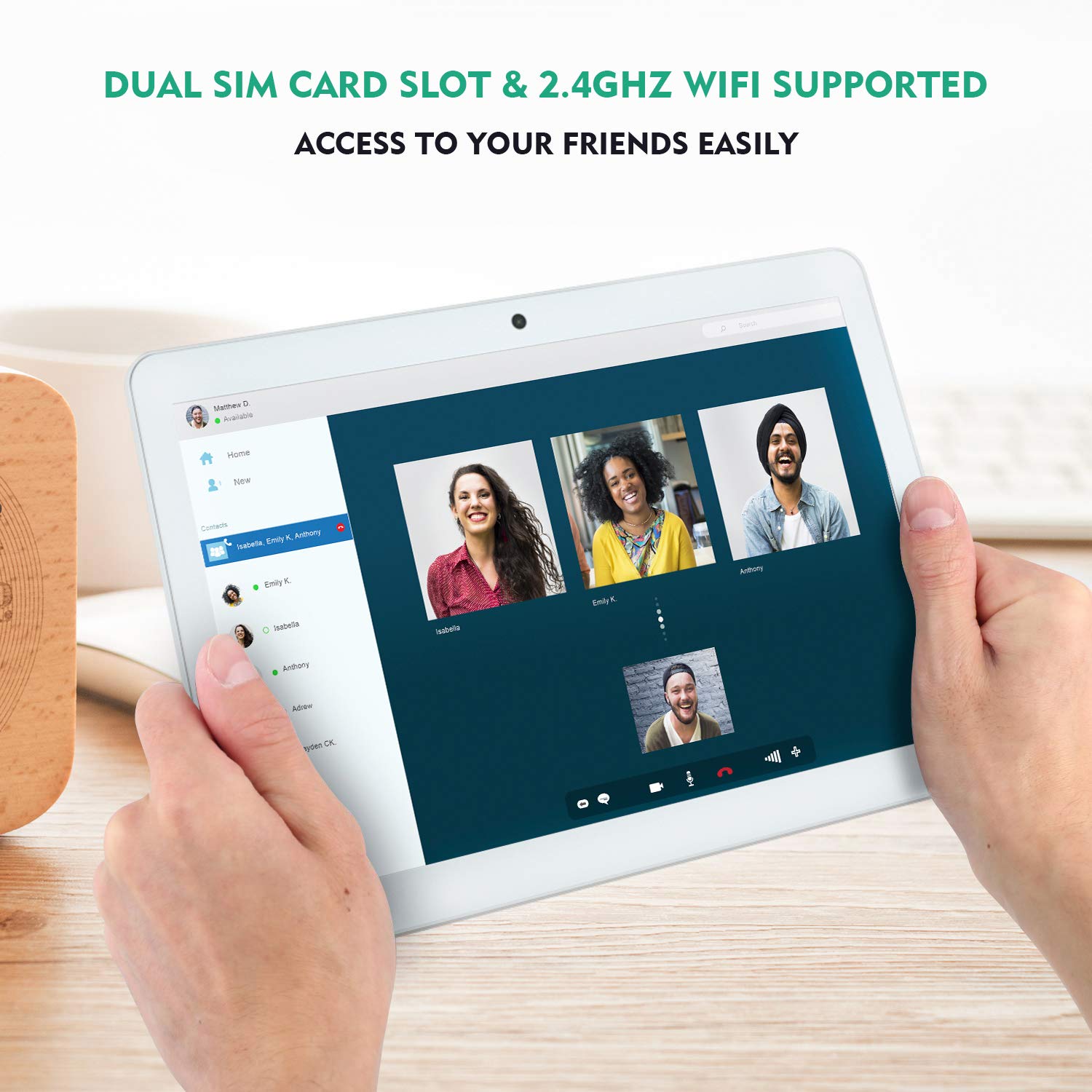 Winsing Tablet 10 inch, Android 9.0 Pie, 2GB RAM, 32GB Storage, 3G Phablet, Quad-Core Processor, Tablet with Sim Card Slot Unlocked, WiFi, Bluetooth - Silver