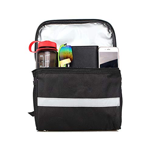 YUIOP Bike Basket Bicycle Front Bag, Waterproof Bicycle Handlebar Basket Detachable Bike Frame Bag Cycling Accessories