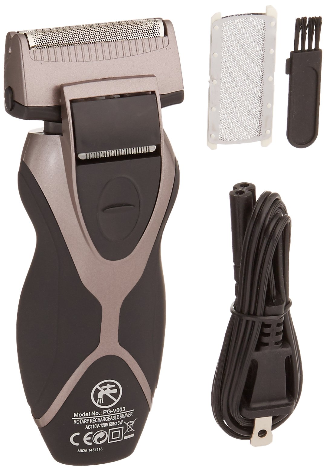 VIVITAR PG-V003 FoilDuo 2-Head Foil Shaver, Black