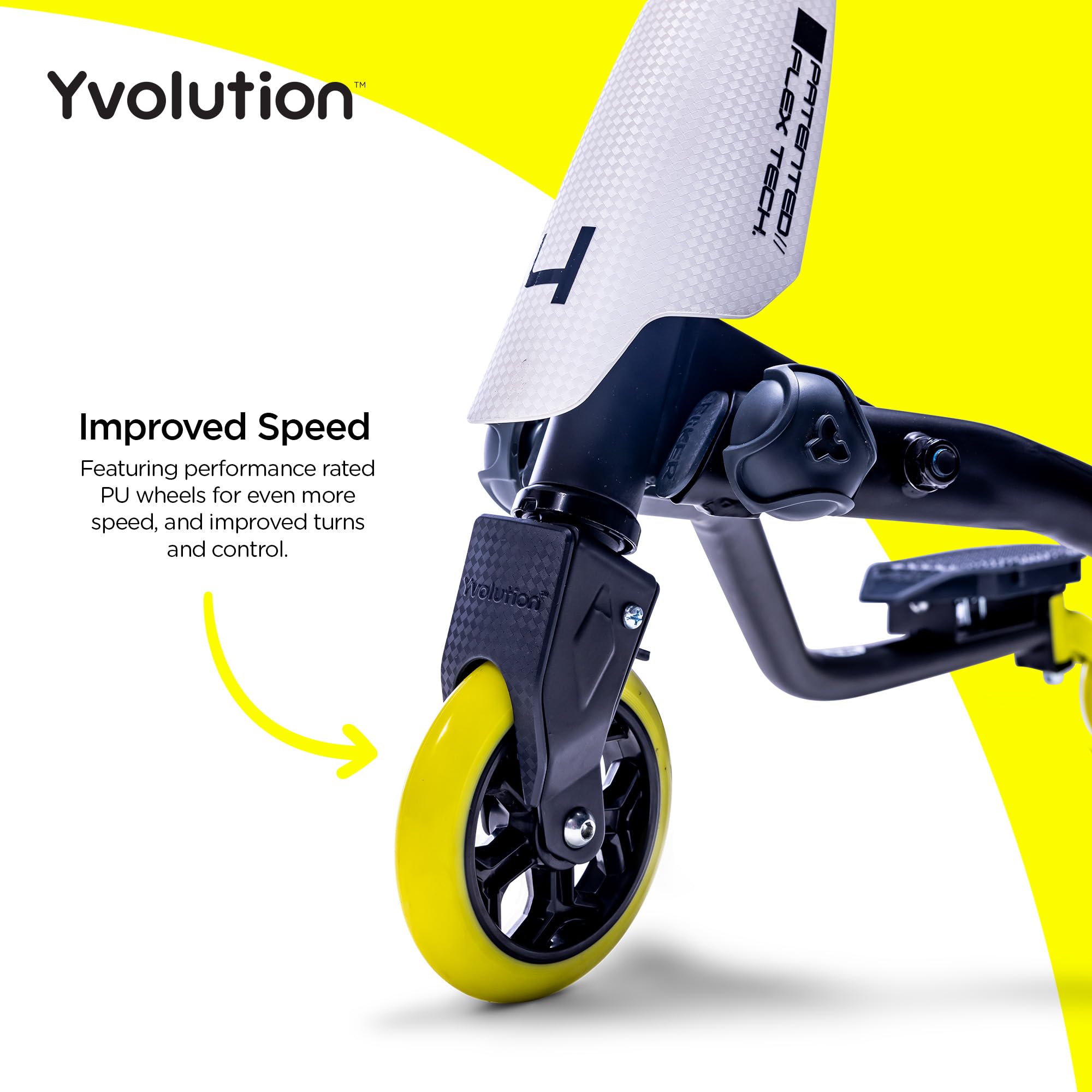 Yvolution Y Fliker Carver C3 Wiggle Scooter 3 Wheels Foldale Swing Scooter Self-Propelling Drifting Scooter for Kids Age 7+ Year