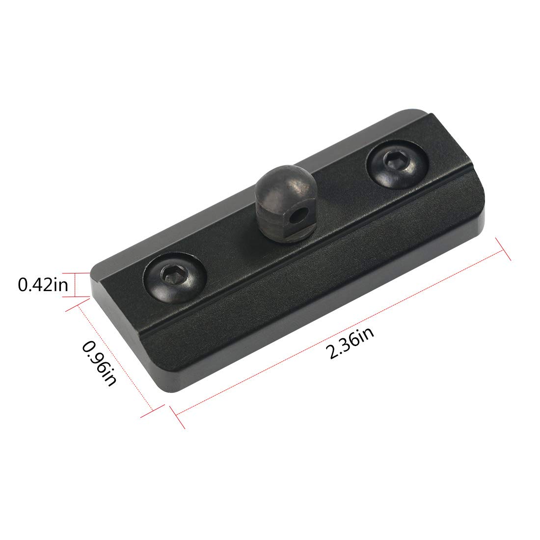 Xaegistac MLOK Bipod Adapter Mount Fits on Mlok System - Mlok Sling Stud - includes 4 T-Nuts & 4 Screws and 1 Wrench (Mlok bipod Adapter)