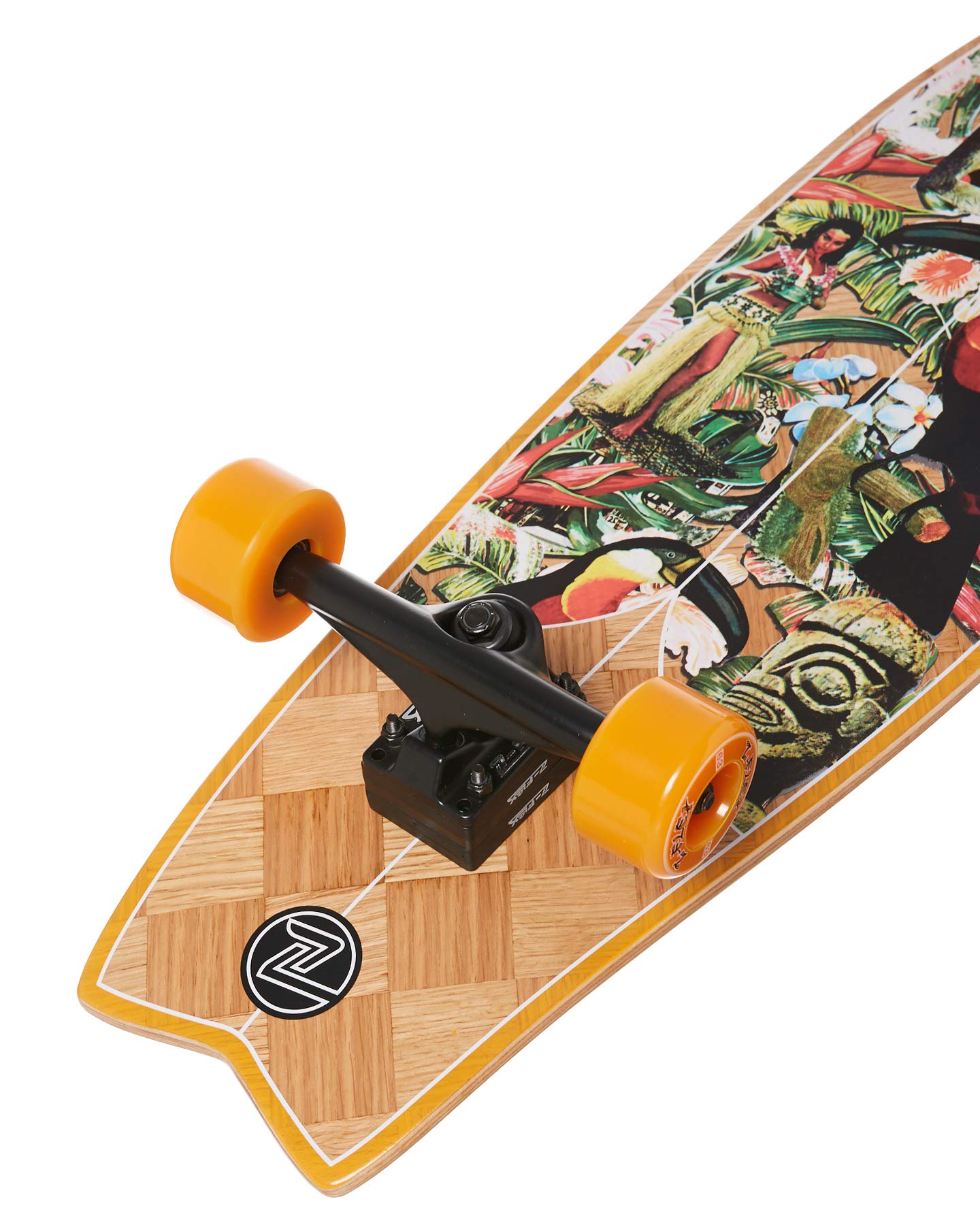 Z-Flex Banana Train Surfskate Fish Longboard, Adults Unisex, Orange (Orange), 31 in