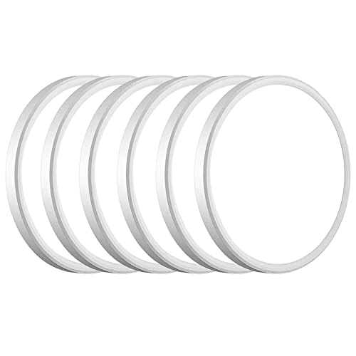 WKONCLDY 6PACK 3200lm LED Flush Mount Ceiling Light, Super Slim 12 inch LED Ceiling Light, 5000K Daylight LED Ceiling Light for Bedroom, living room, dining room, garage and office (White, Six Pack)