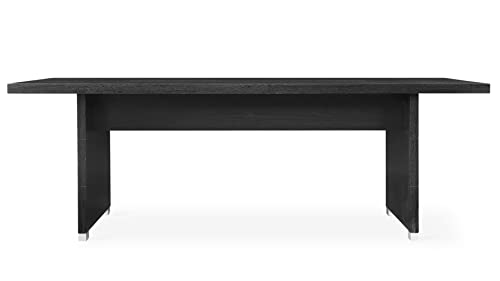 ZURI Furniture Ford Executive Rectangle Modern Conference Meeting Table - Black Oak