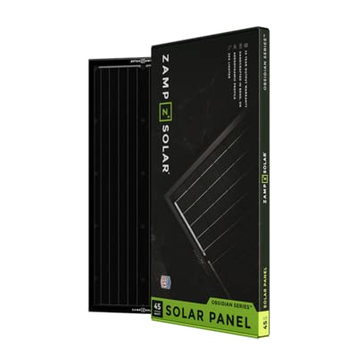 Zamp Solar Obsidian Series 45-Watt Roof Mount Solar Panel Kit. Low-Profile, Lightweight Off Grid Solar Power for RV Battery Charging - ZSK1001