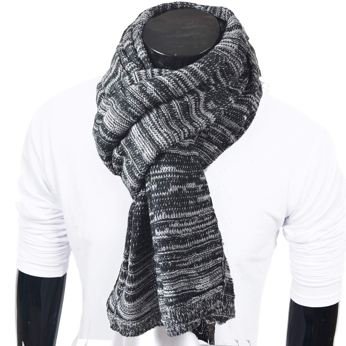 Wimdream Extra Long Knit Scarf for Men, Stylish Women Winter Scarf, Warm and Soft, 95 * 19inches