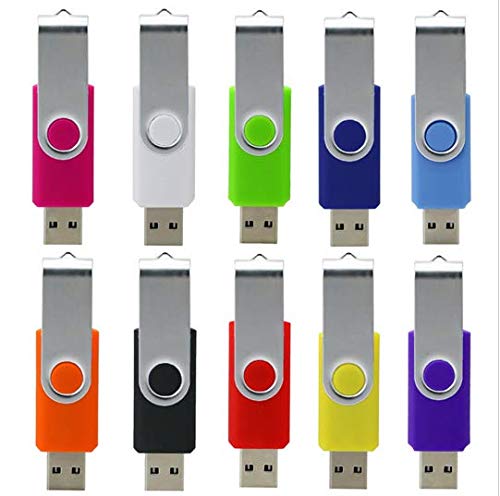 Wholesale/Lot/Bulk - ( 10 Pack ) USB 2.0 Flash Memory Stick Pen Drives U Disk Thumb Jump Pen Drive【 Random 5 Colors】【Ships from USA】 (256 MB)