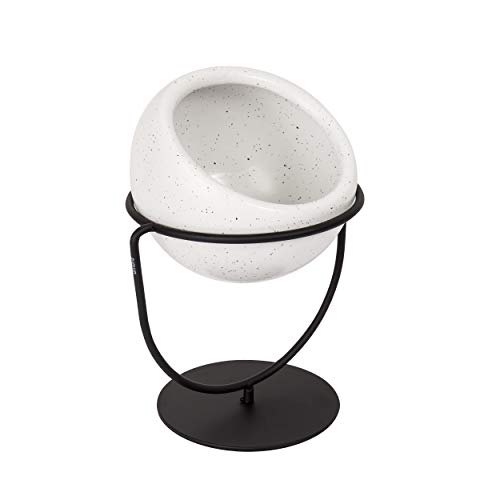 Umbra 1009251-748 Nesta, Table Top or Hanging Modern Planter, Ideal Succulent Plant Holder, White/Black,Single Planter