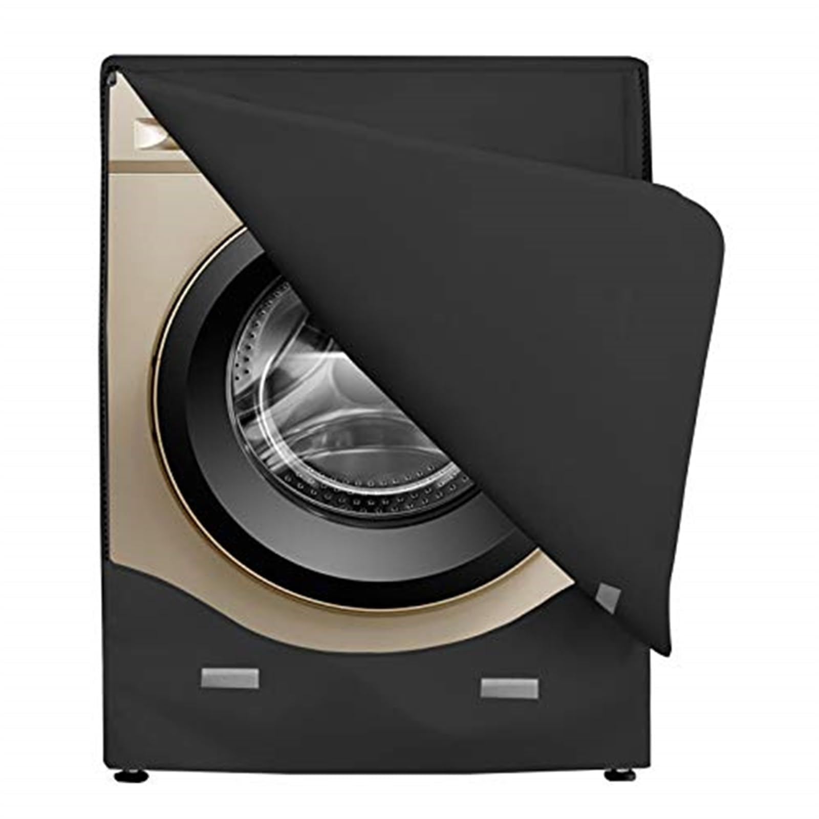 Washer/Dryer Cover,Washer and Dryer Covers,Washine Machine Cover for Waterproof and Dustproof Thickening Front-Loading Machine,Washer Cover Fit for Most Front-loading Washer(Black)