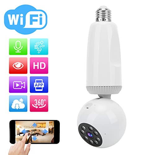 WiFi Light Bulb Camera Mobile Phone Remote Monitoring Camera Panoramic 360° Surveillance Camera Infrared Night Vision Security Camera