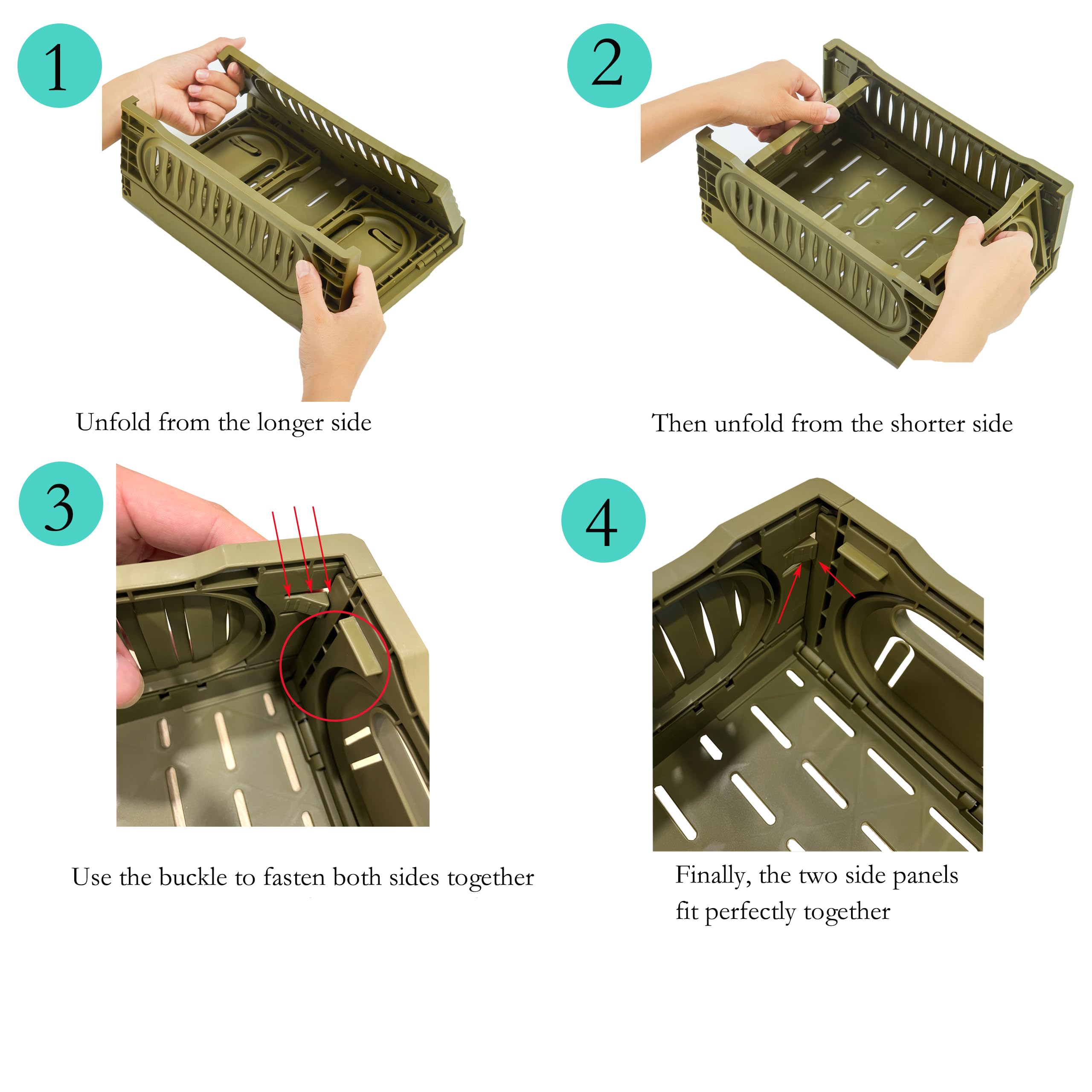 ZLLZUU 4 Pack Plastic Crates Stackable Storage Containers, Foldable Milk Crate Storage Bins Collapsible Crate for Storage, Plastic Storage Basket for Organizing( Small,Orange)