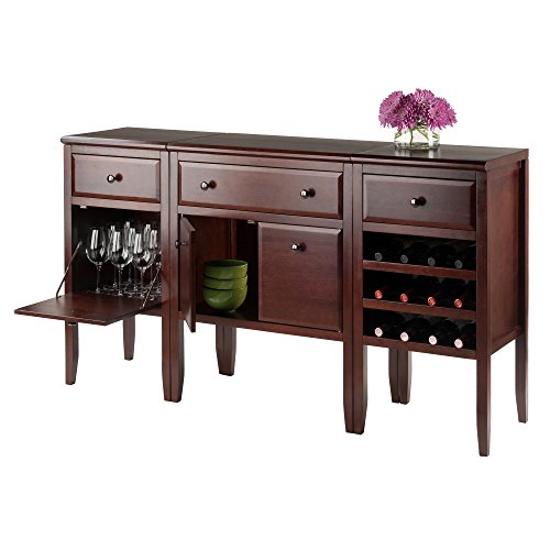 Winsome Orleans Buffet, Cappuccino, 27.56"W x 35.43"H x 16.34"D