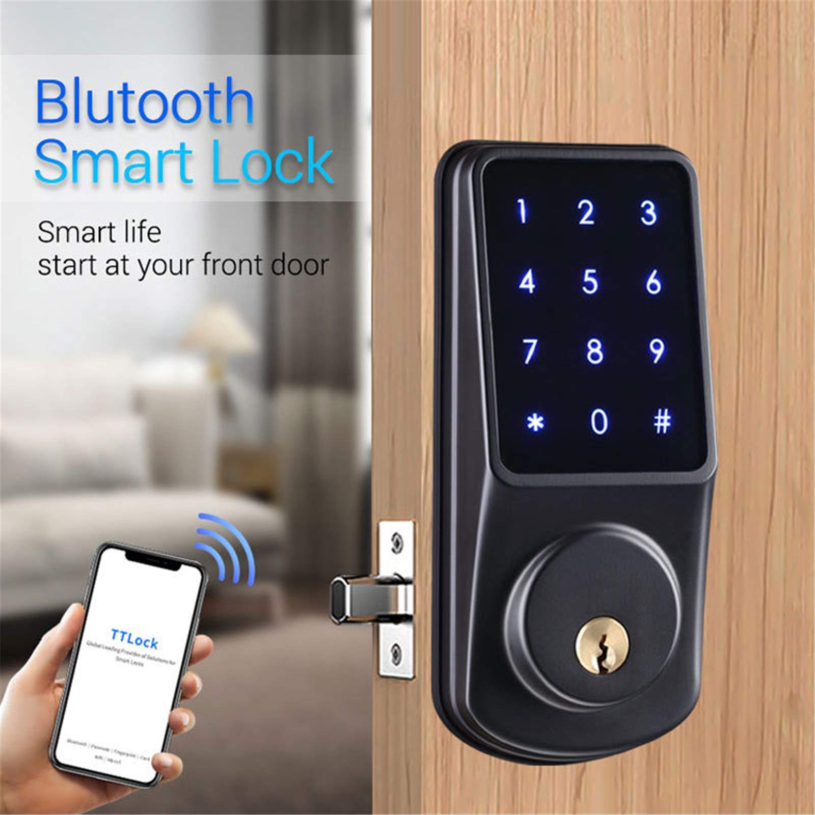 XinC Intelligent Fingerprint Padlock, Small Keyless Lock, Biometric Fingerprint Padlock with Lock,Keyless Smart Lock, Suitable for Home, Office.