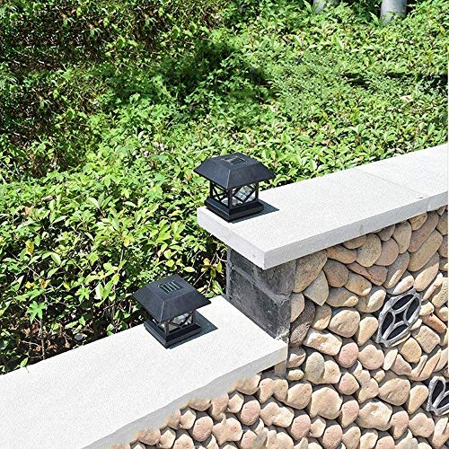 Zhangl Outdoor Post Lights Decorative Columns Solar Column Headlight Wall Lamp Outdoor Fence Fence Light Rainproof Home Fence Garden Light Post Lantern Modern Outdoor Lighting