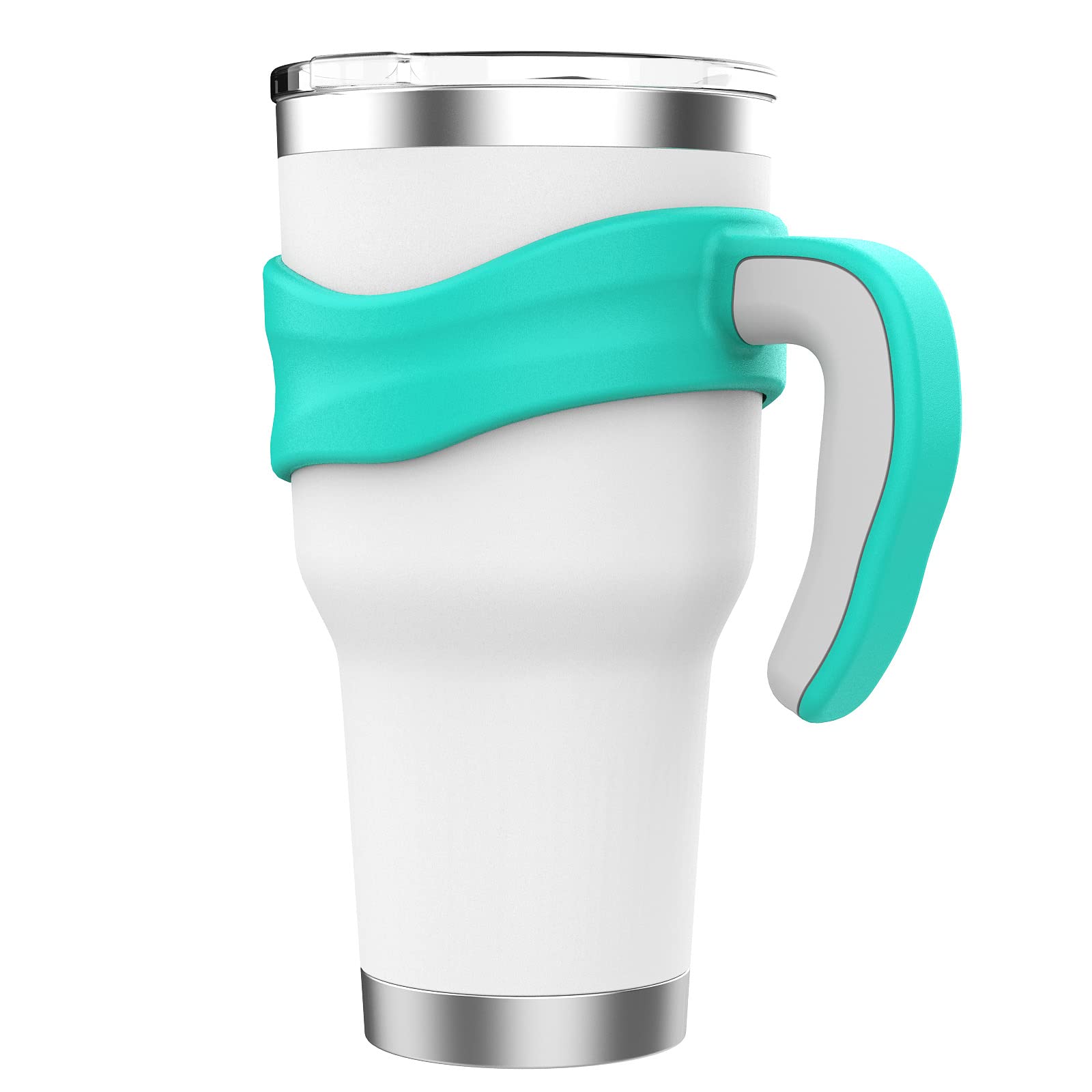 Tumbler Handle Fits for 30 OZ YETI Rambler,Rtic Mug-Previously Design,Sic,OZARK TRAIL & More Tumbler Travel Mug | BPA FREE(Handle Only) (Green)