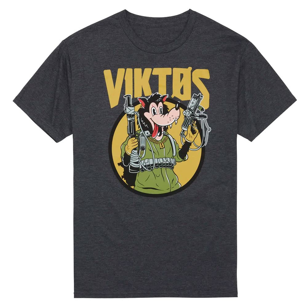 VIKTOS Men's Huff & Puff Durable Soft Lightweight Casual Outdoor Tactical Short Sleeve T-Shirt with Screen-Printed Graphic, Charcoal Heather, Small