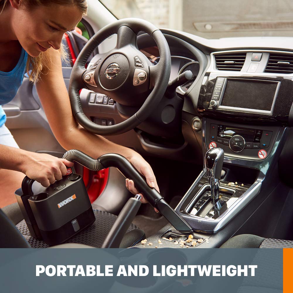 WORX WX030L.9 20V Power Share Cordless Cube Vac Compact Vacuum, Bare Tool Only, Black