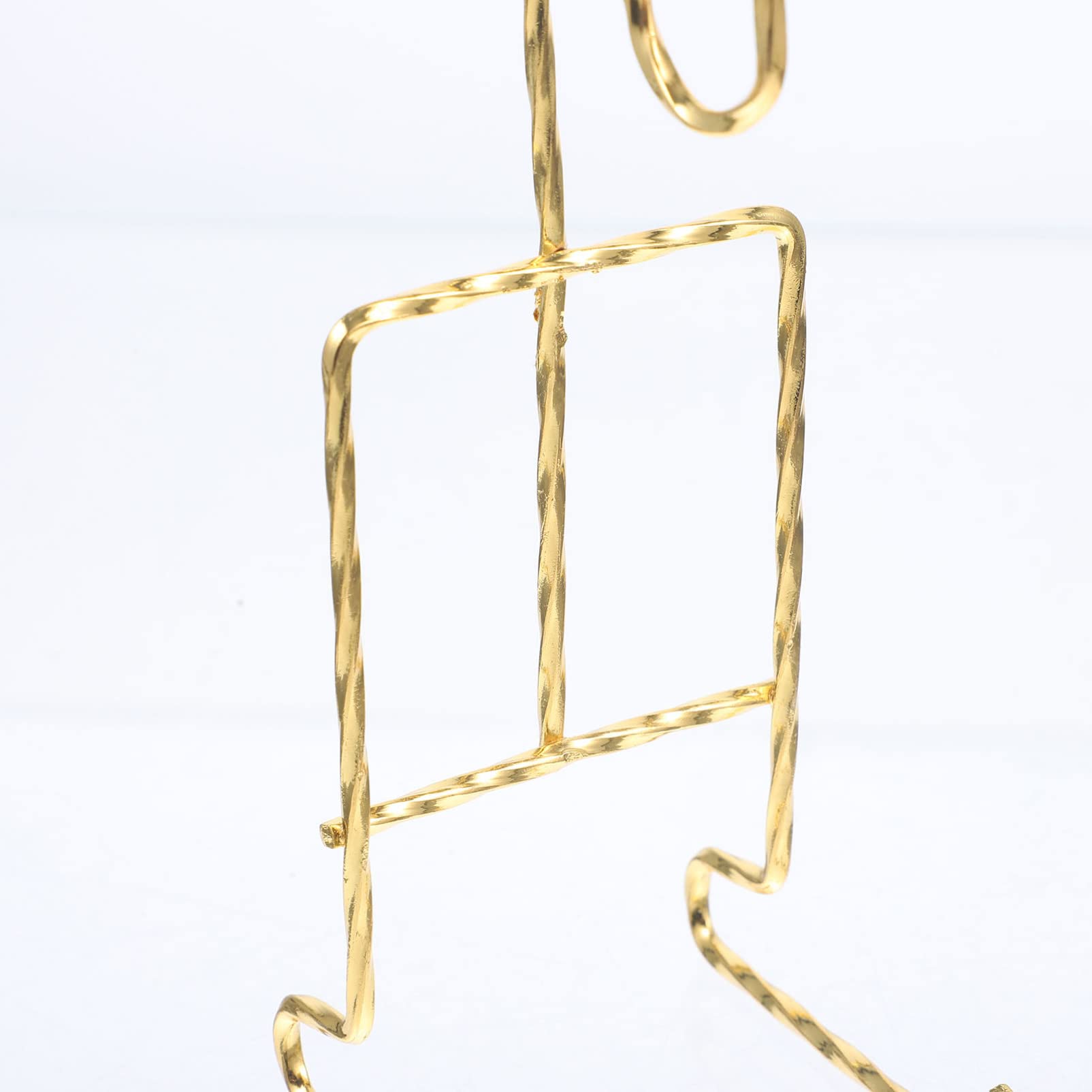 Zerodeko Desktop Stand 2pcs Tea Cup and Saucer Display Stand Holder Rack Teacup Easel Metal Cup Saucer Holder Display Shelf for China Coffee Mug Organizer Wire Gold A Octopus Mug Holder