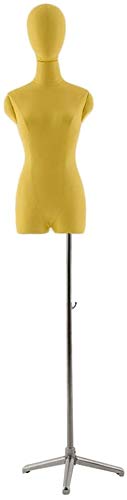 Tailors Dummy Female Tailors Dummy with Silver Tripod Stand | for Clothing Dress Jewelry Display Mannequin Body Dressmakers Dummy