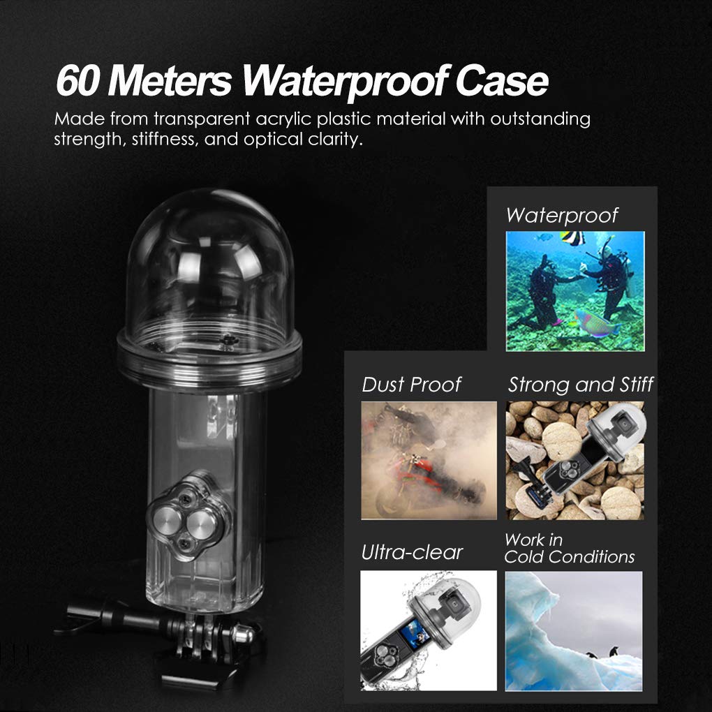 WSpring Waterproof Housing Case for DJI Osmo Pocket Accessories, 60M Underwater Diving Protective Housing Shell Accessory Kit (Not for The Osmo Pocket 2)