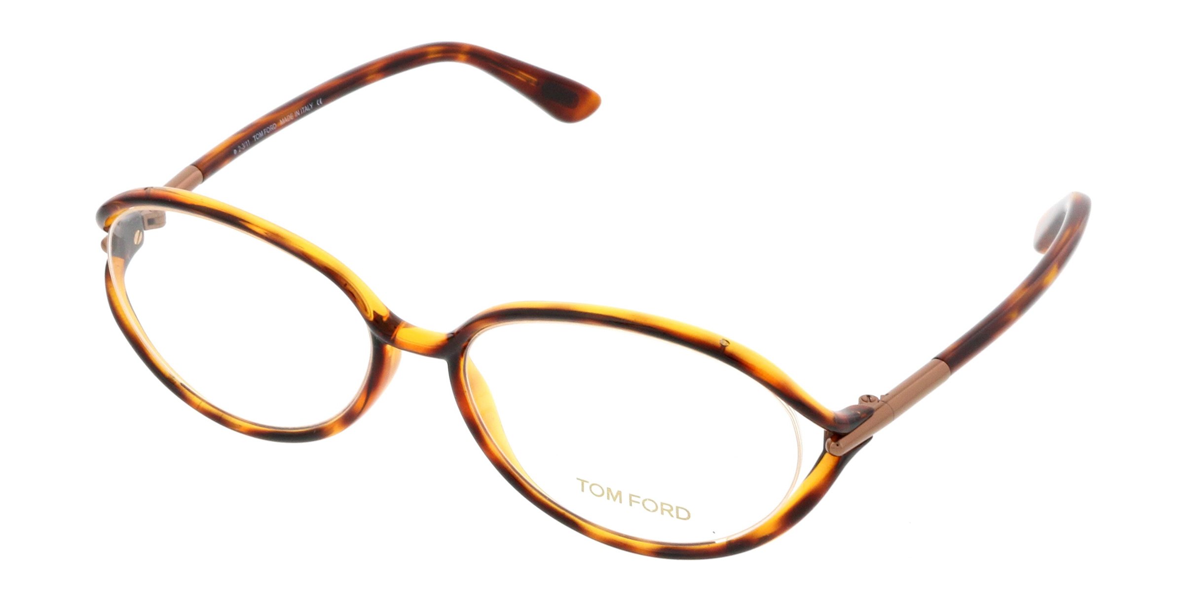 Tom Ford Womens Tortoise Print Oval Reading Glasses Brown 55mm