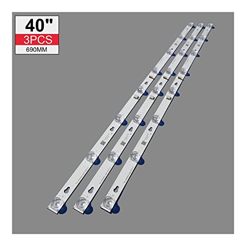 XENITE Fit for TCL L40P1A-F Light Bar TOT-40D2900-3X8-3030C YHA-4C-LB4008-YH07J Total Length 69CM 3 Light Bars led Backlight Strips
