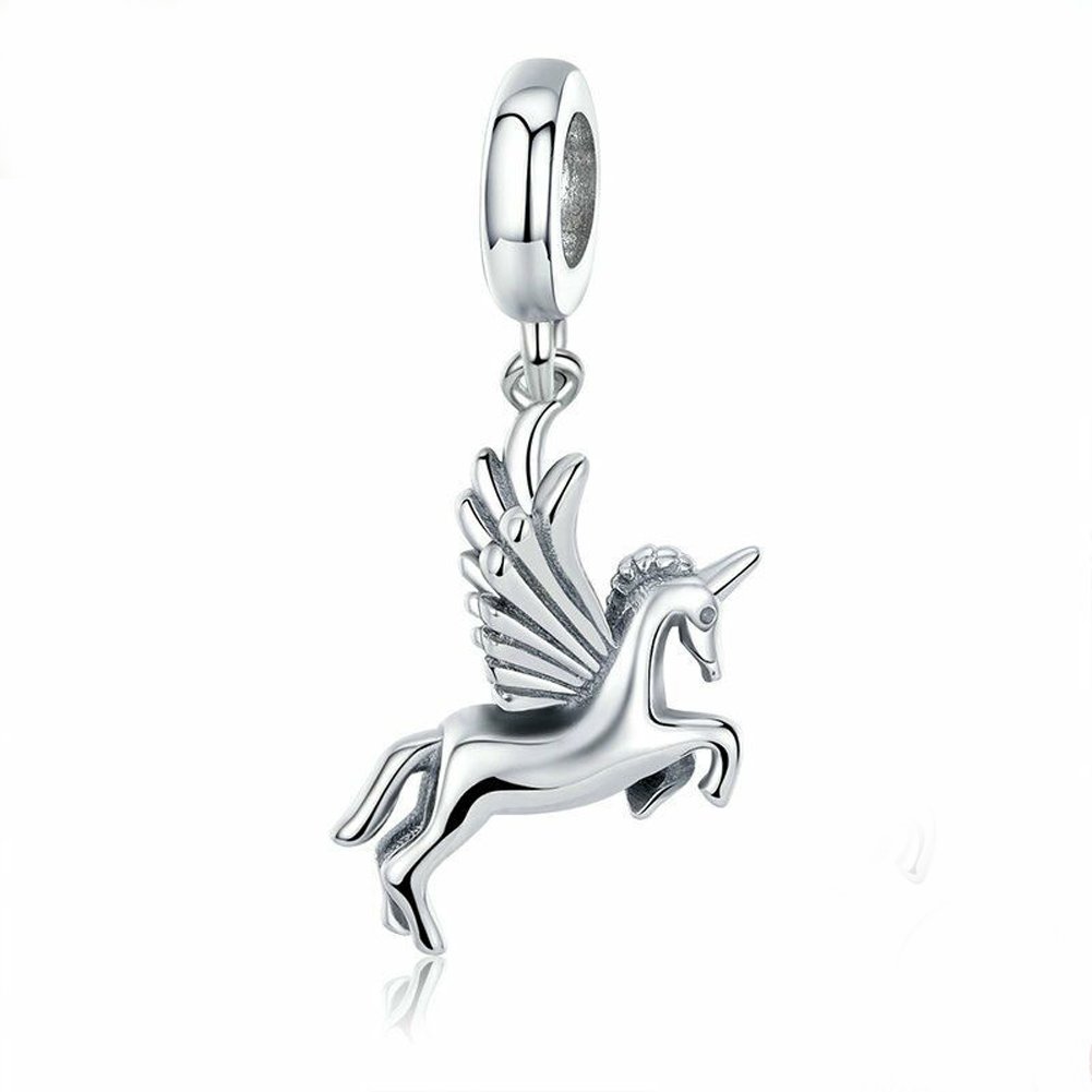 Unicorn Charm 925 Sterling Silver Pet Charm Beads for Fashion Charms Bracelet & Necklace