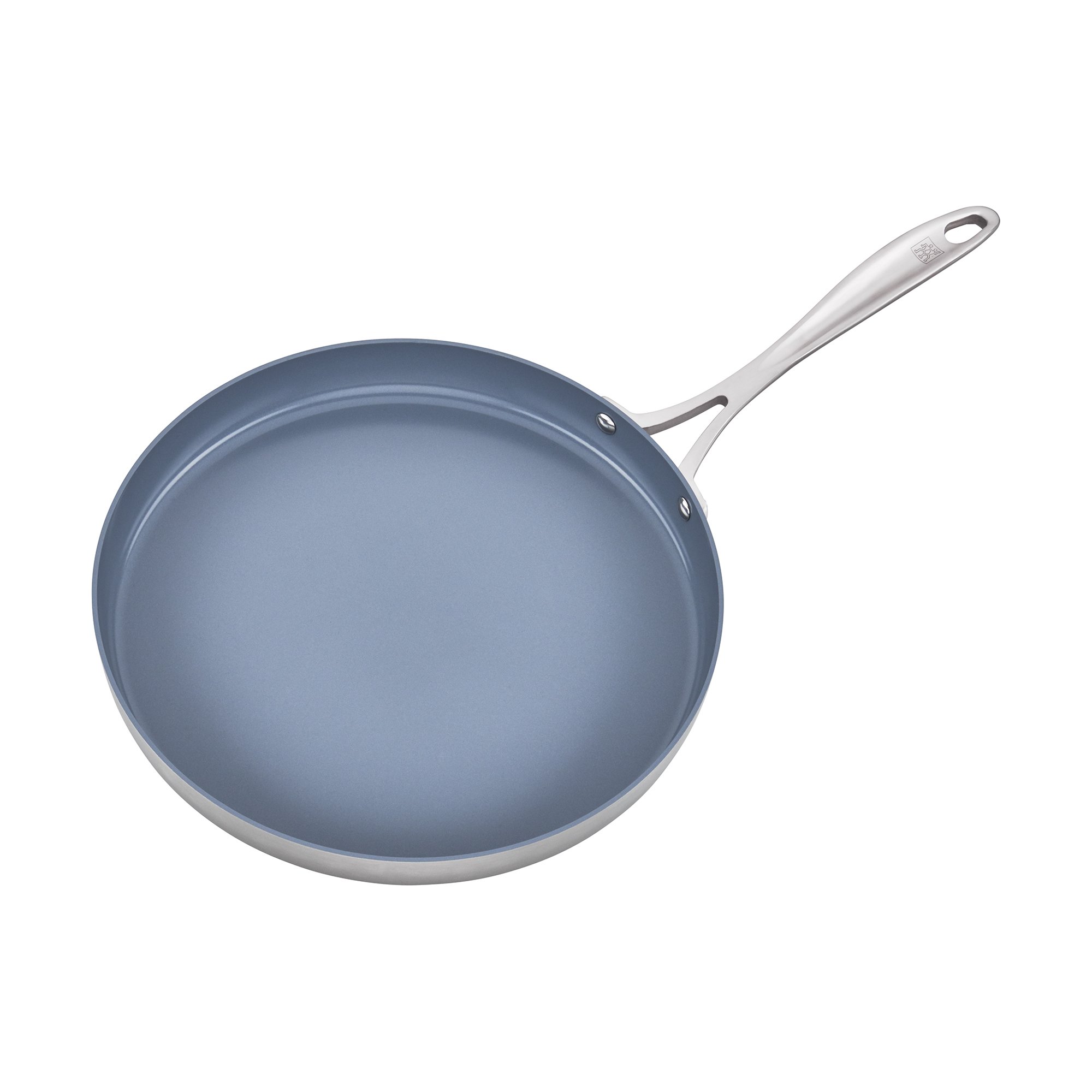 ZWILLING Spirit Ceramic Nonstick Griddle, 12-inch, Stainless Steel
